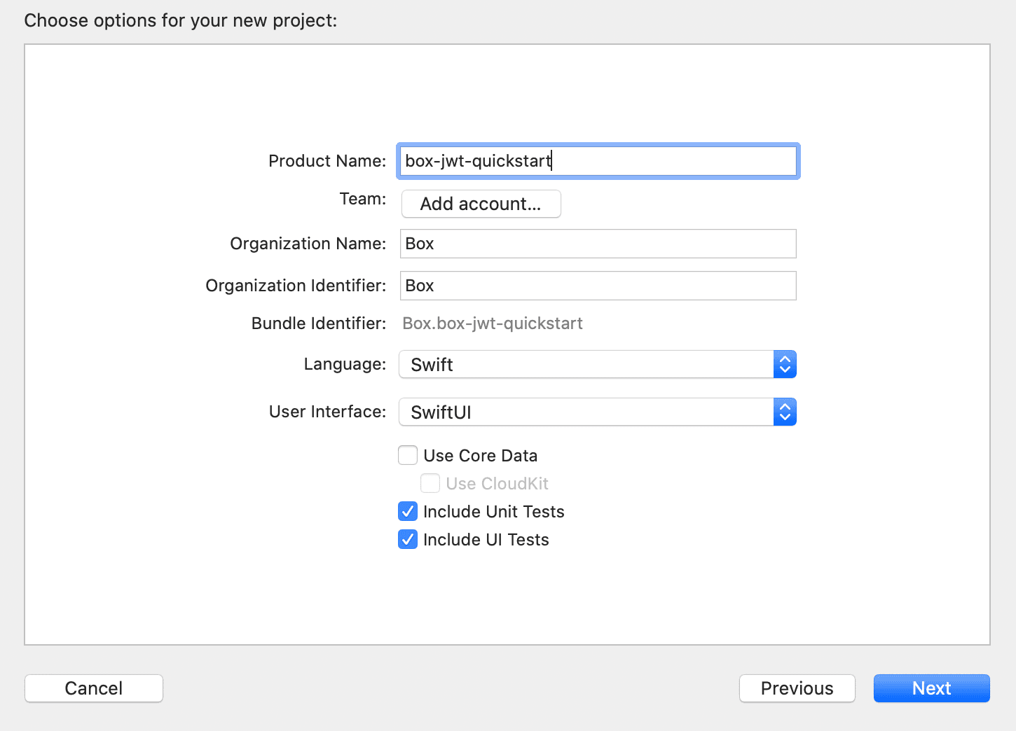 Create An IOS App Box Developer Documentation
